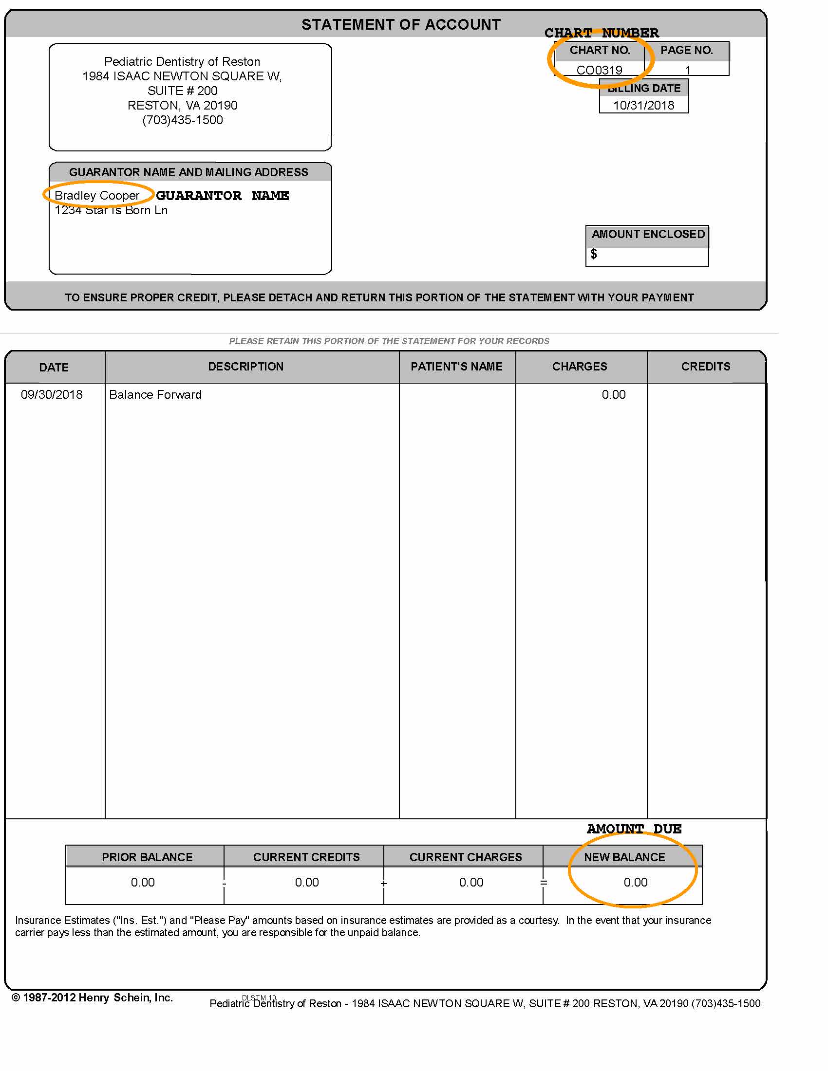 Sample of Statement - Pediatric Dentistry of Reston